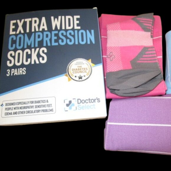 Doctor's Select | Accessories | Doctors Select Xlarge Calf Extra Wide Compression Diabetic Socks ...